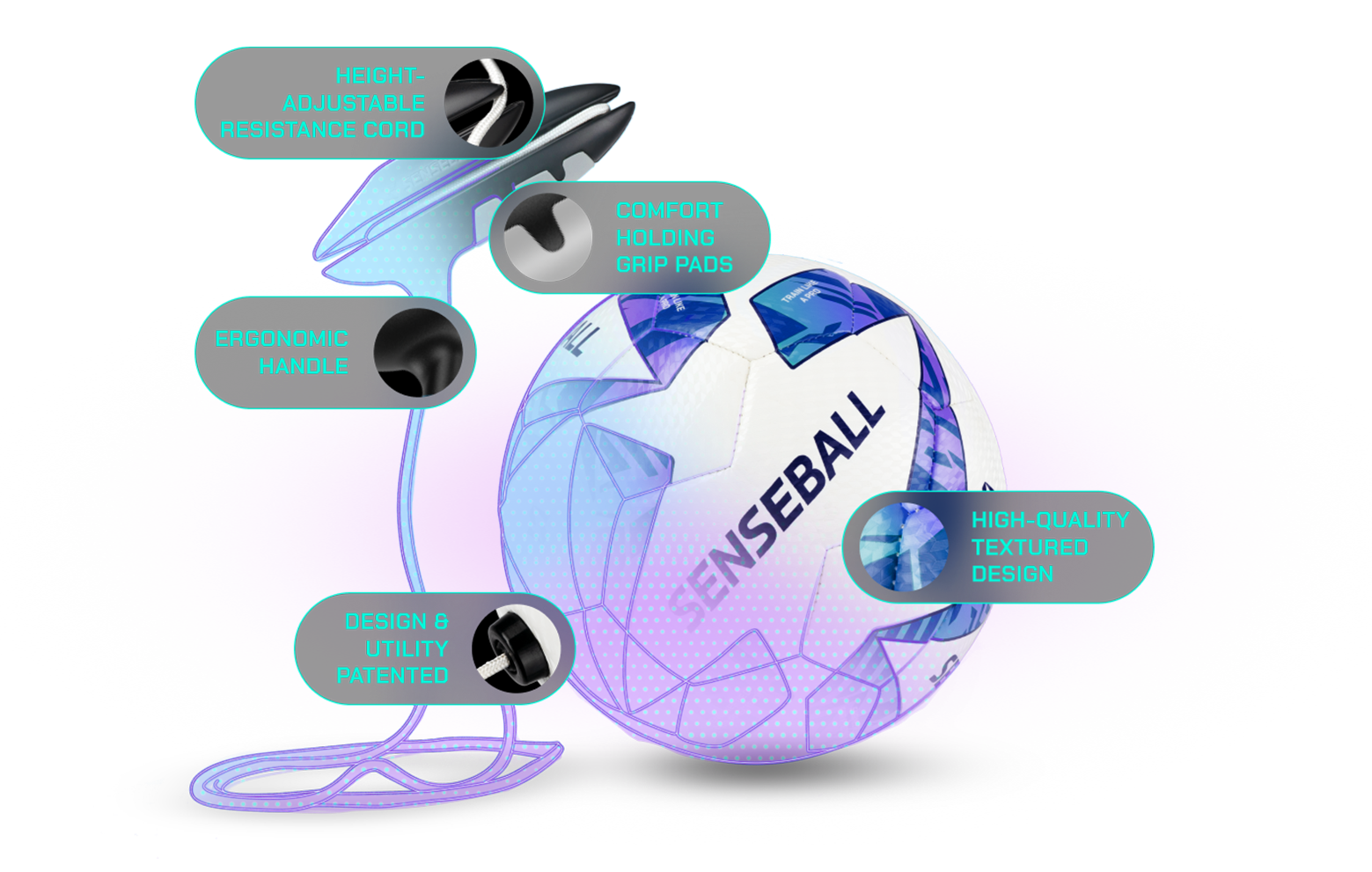 SenseBall | All-Level Soccer Training Ball | Size 3 [Blue] – Senseball.com